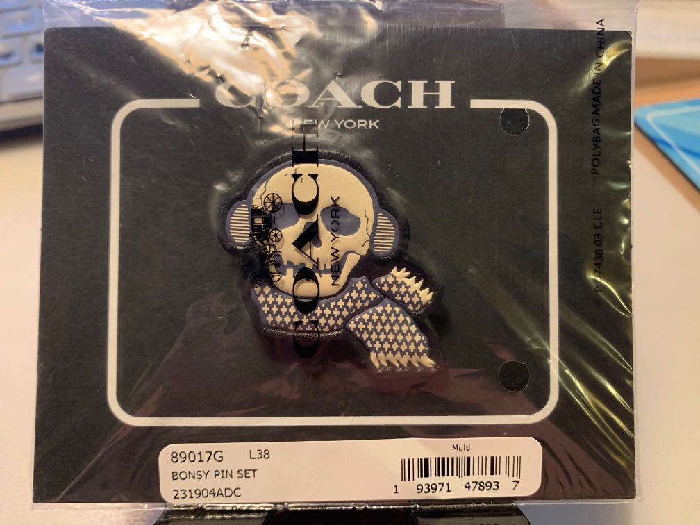 Coach skull badge pin, Luxury, Accessories on Carousell