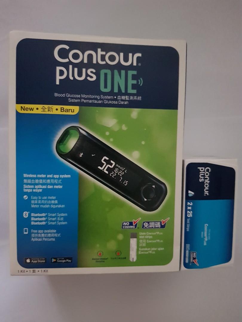 Contour Plus meter and strip, Health & Nutrition, Health Monitors ...