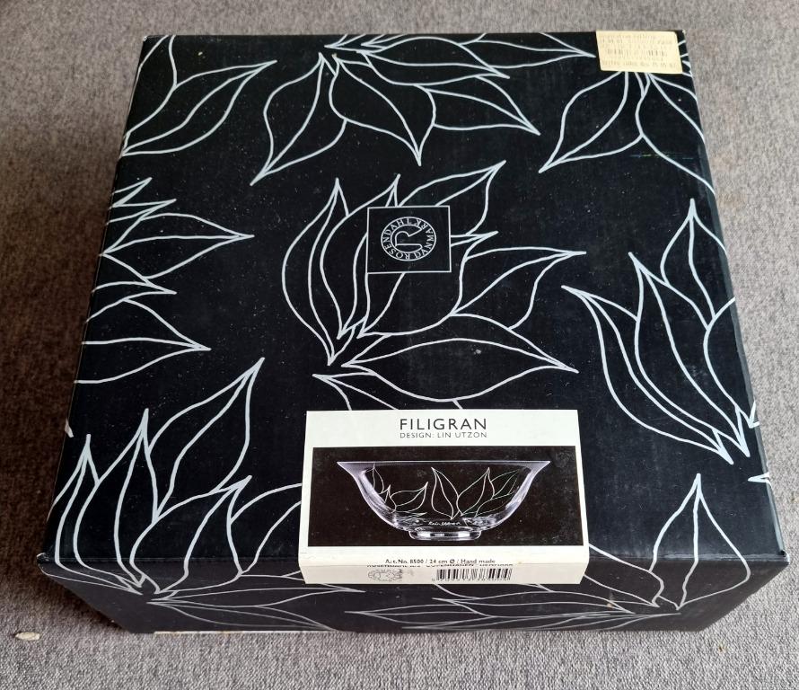 Danish Rosendahl FILIGRAN Glass Bowl Designed by Lin Utzon (Vintage ...