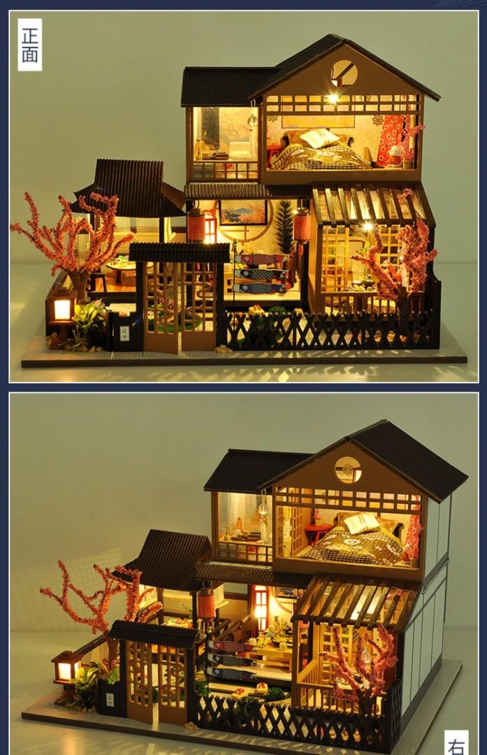 DIY Craft Model House Kit - Japanese Cherry Blossom Villa Home, Hobbies ...
