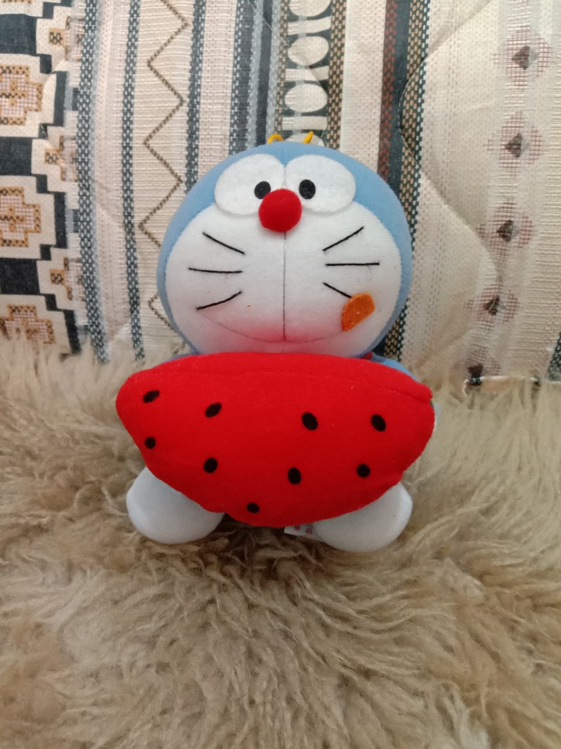 DORAEMON WATERMELON PLUSH, 5 INCHES, Hobbies & Toys, Toys & Games on ...