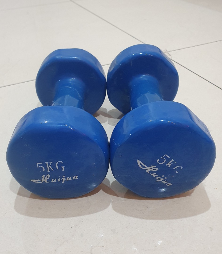 Dumbbell set ( 5kg x 2 ), Sports Equipment, Exercise & Fitness, Weights ...