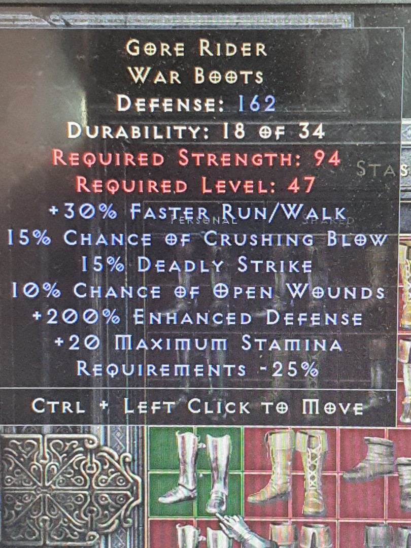 Gore Rider War Boots (Perfect) D2R Diablo II Resurrected (Softcore) (PC ...