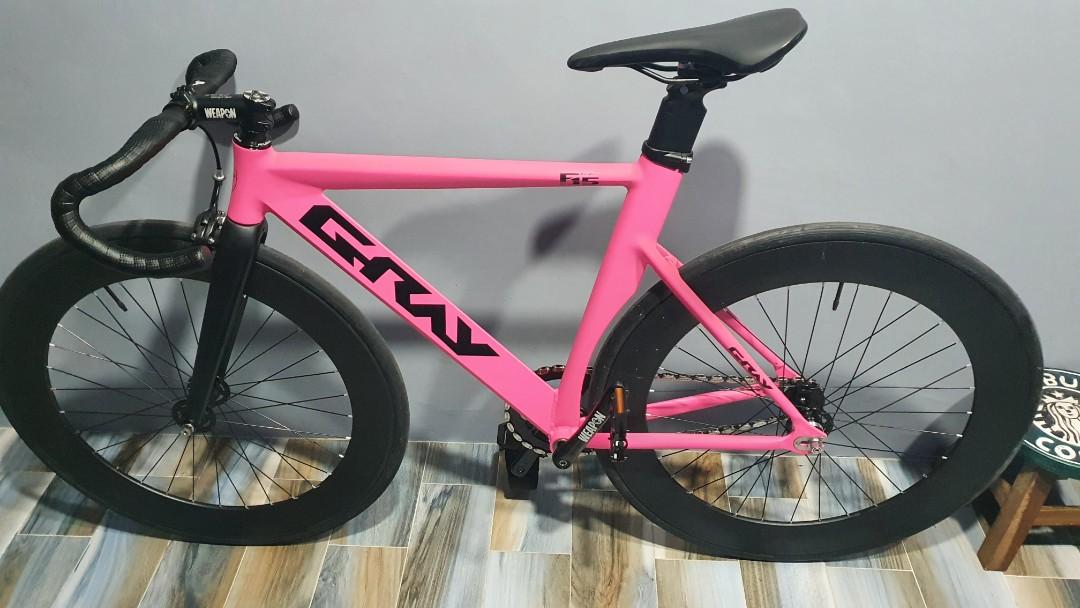 Gray fixie full bike, Sports Equipment, Bicycles & Parts, Bicycles on ...