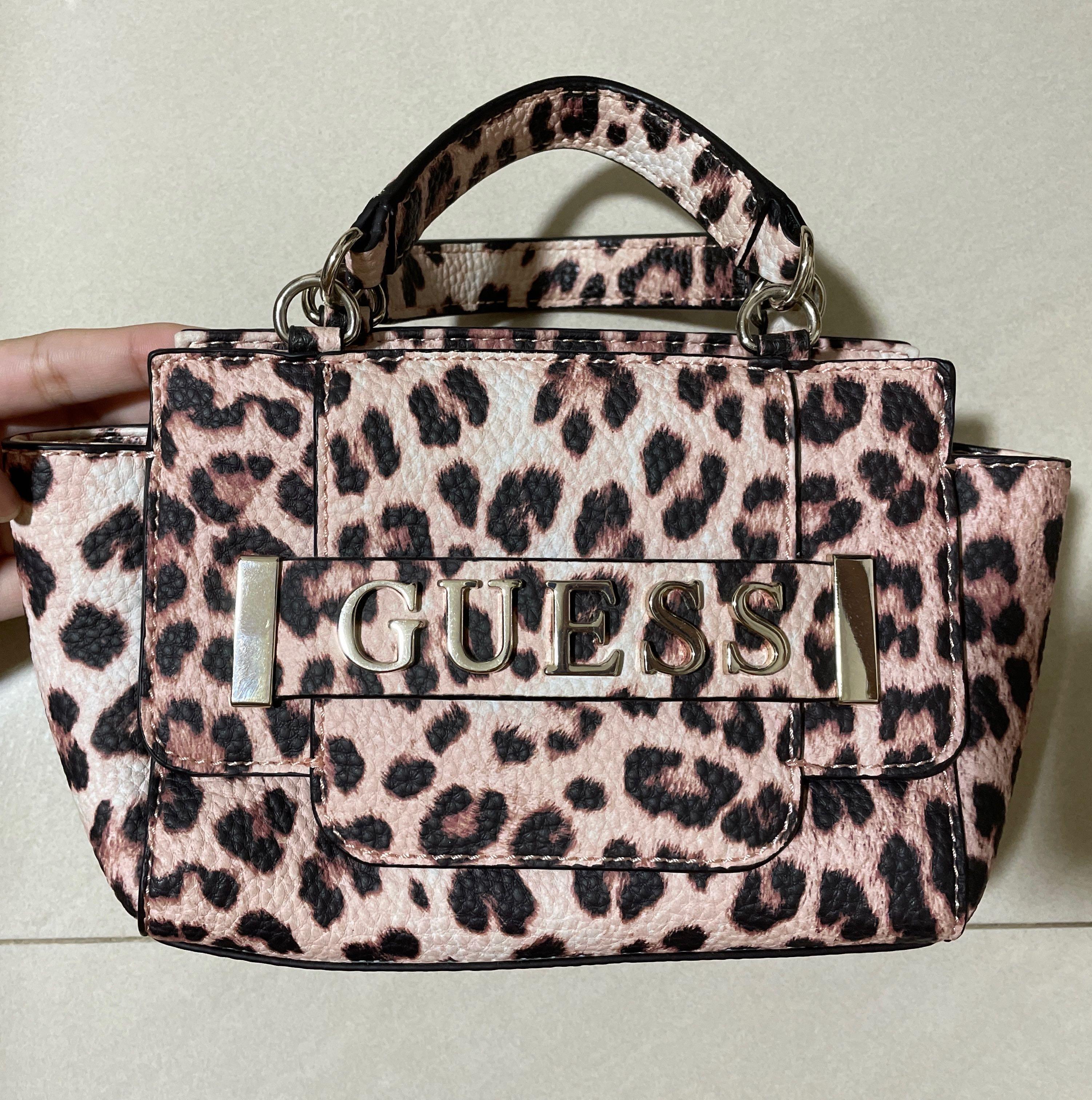 Guess Leopard Print Kerrigan Mini Satchel, Women's Fashion, Bags ...