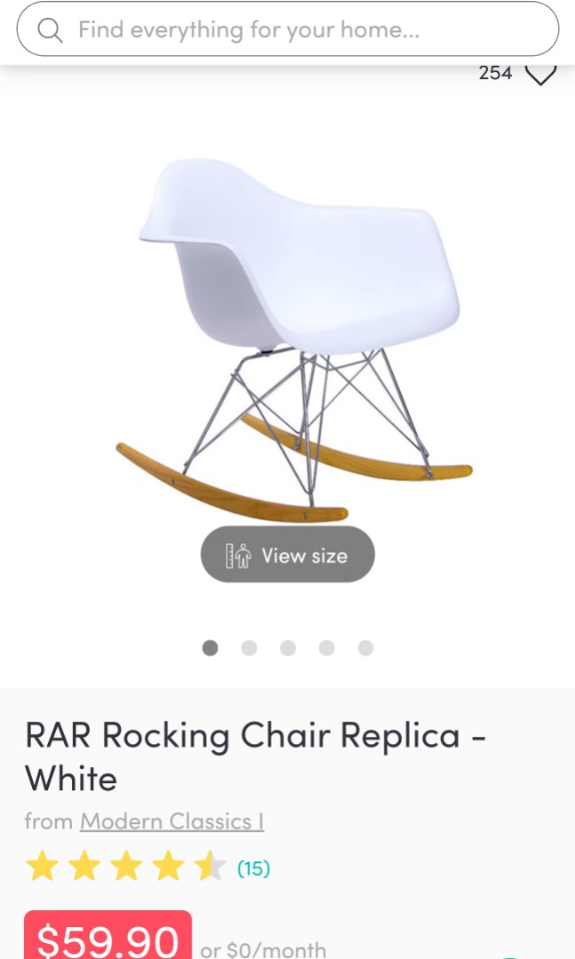 Hipvan rocking chair replica, Furniture & Home Living, Furniture, Other ...