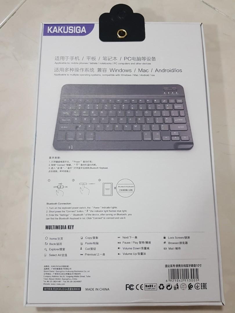 KAKU Universal Bluetooth Wireless Keyboard - Compatible with Windows ...
