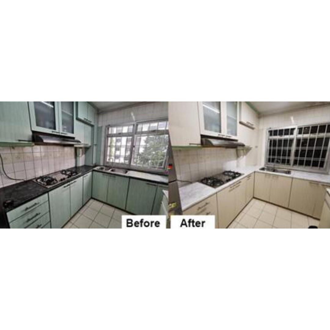 KOREAN PROFESSIONAL Kitchen Top Wallpaper Sticker Lamination ...