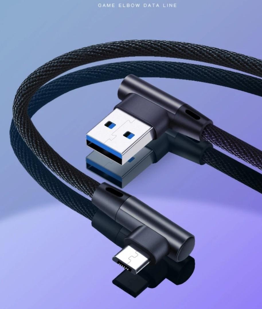 L shape Micro USB cable Android charging cable 2M, Mobile Phones ...