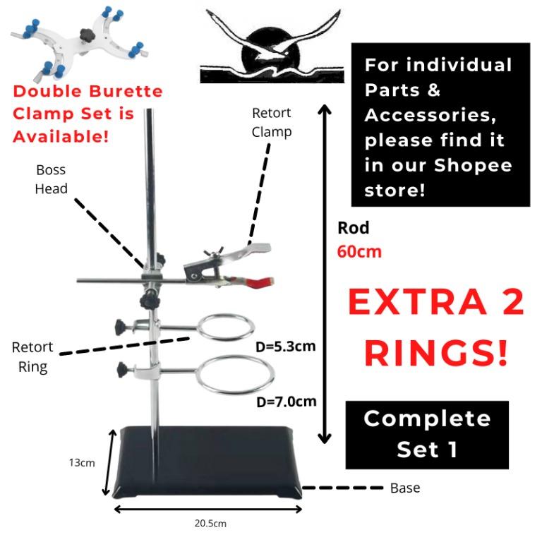 LAB MASTER Retort Stand Lab Parts & Accessories (Boss head, Clamp, Rod ...