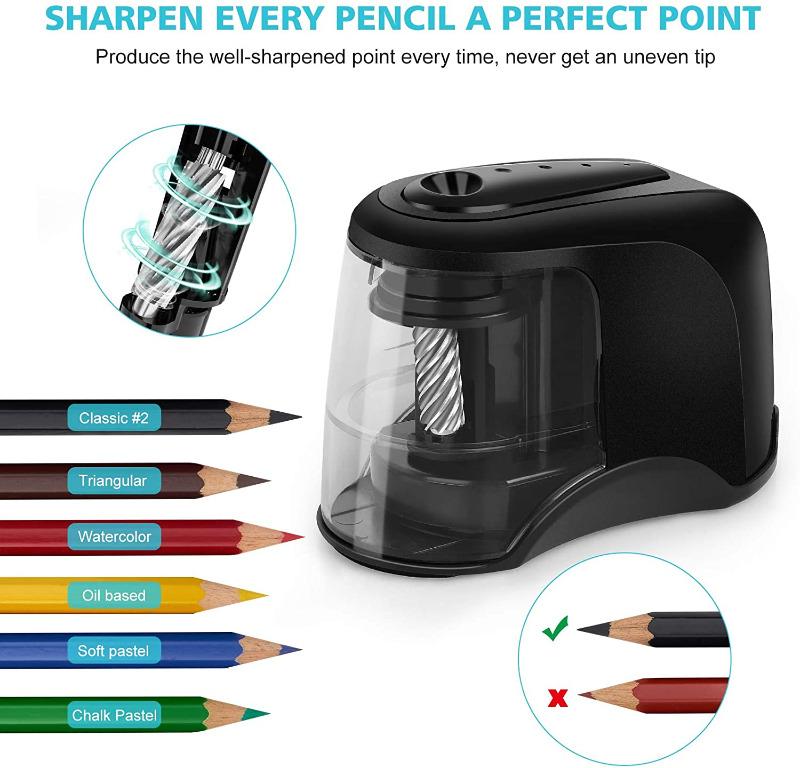 Linkstyle Electric Pencil Sharpeners, Portable Pencil Sharpener Kids ...