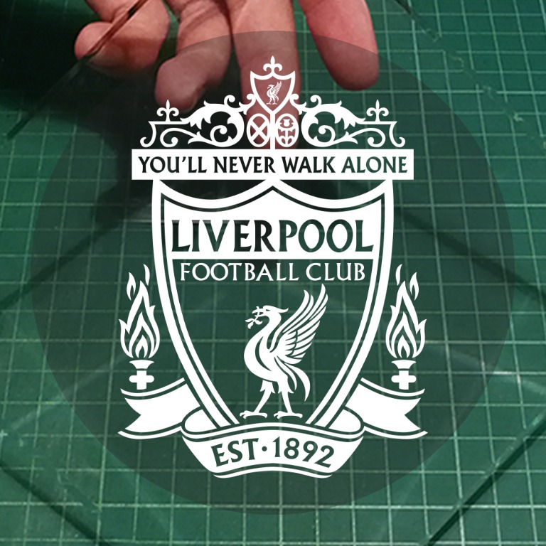 Liverpool Football Club / LFC Static Cling Car Decals with transparent ...