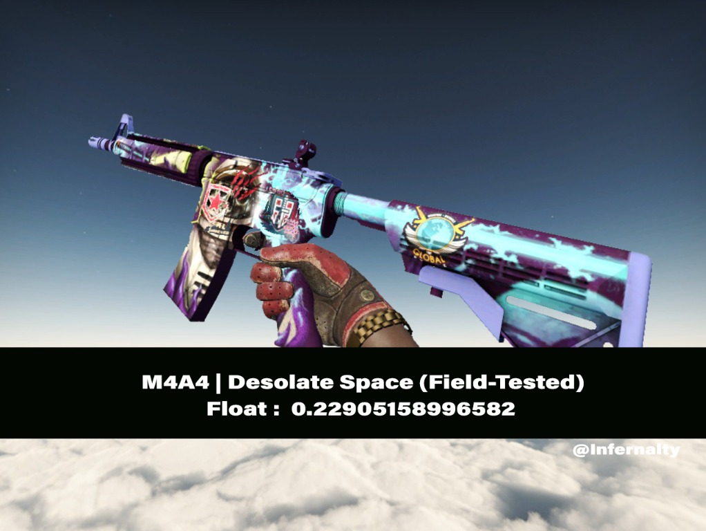 M4A4 Desolate Space FT CSGO SKINS KNIVES, Video Gaming, Gaming ...