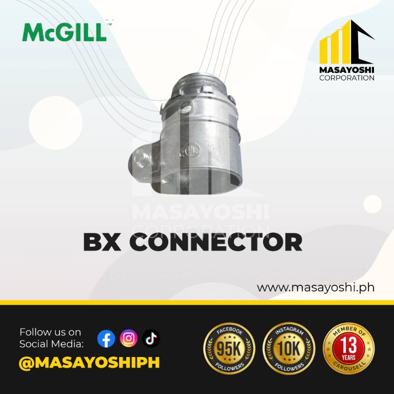 McGill BX Connector (Straight) - 3/8" | Model# BXS038 | Coupling ...