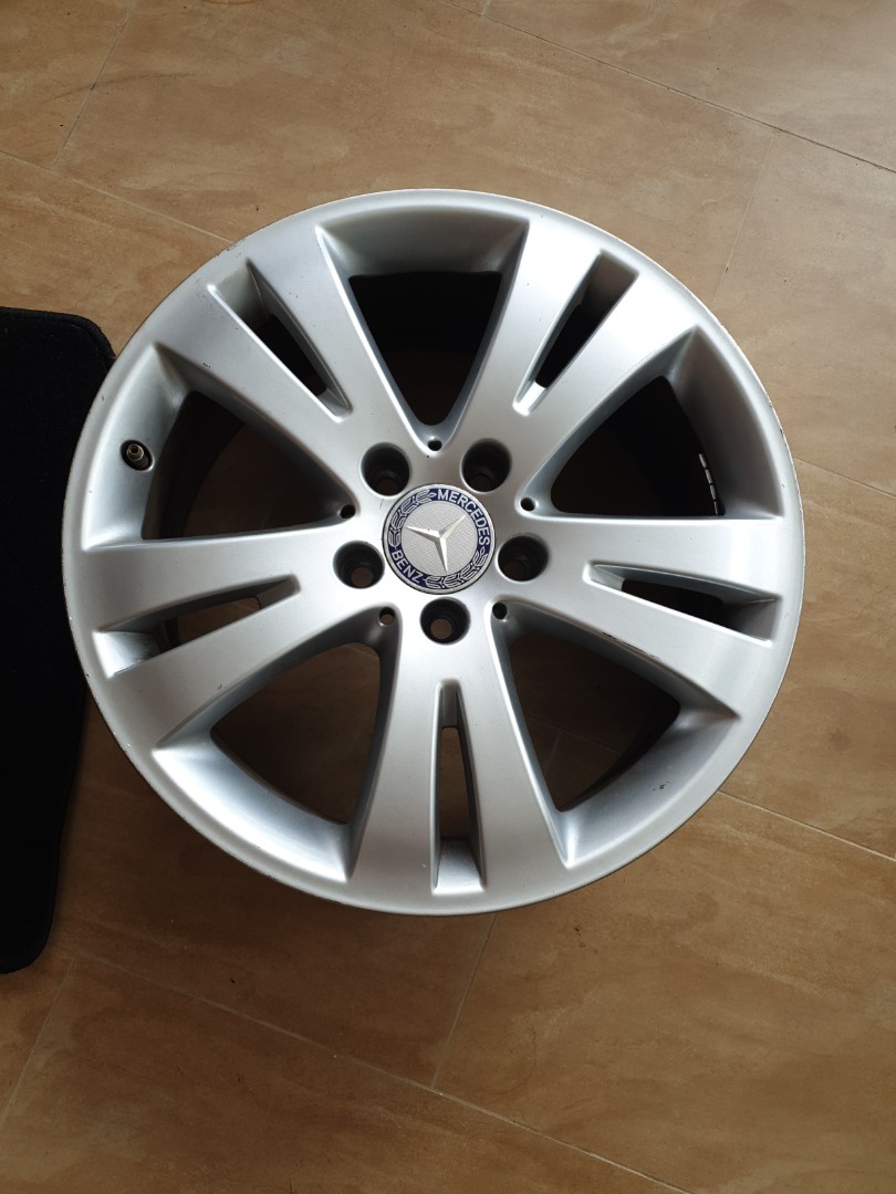 Mercedes W204 stock rims 4pcs, Car Accessories, Tyres & Rims on Carousell