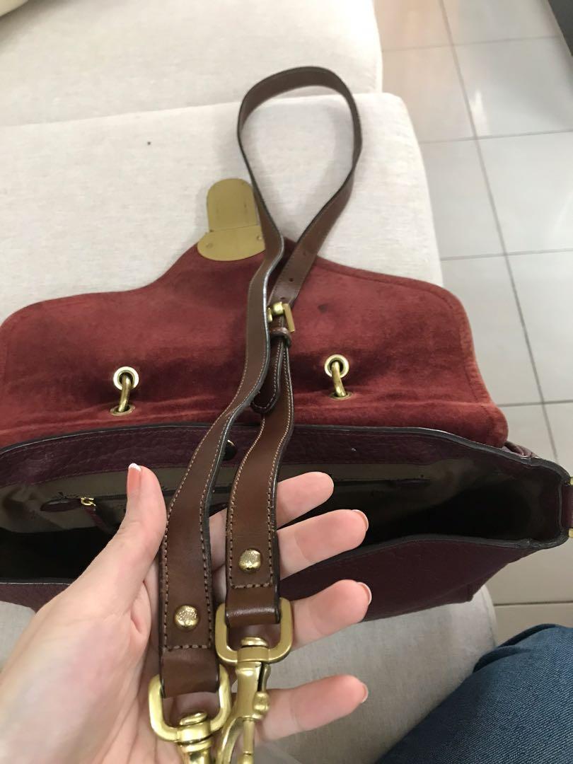 mulberry polly push lock satchel, Luxury, Bags & Wallets on Carousell
