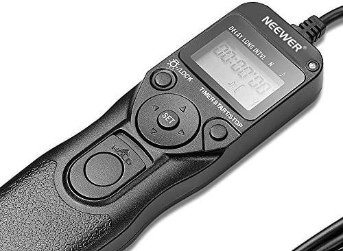 Neewer DSLR Camera Shutter Release Wired LCD Timer Remote Control ...