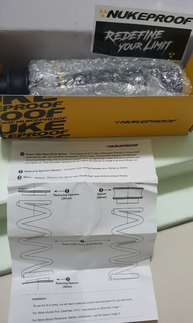 Nukeproof SLS coil spring, Sports Equipment, Bicycles & Parts, Parts ...