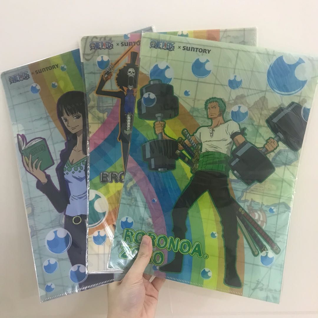 One Piece x Suntory File Map Clear Document Holder Folder, Buku & Alat ...