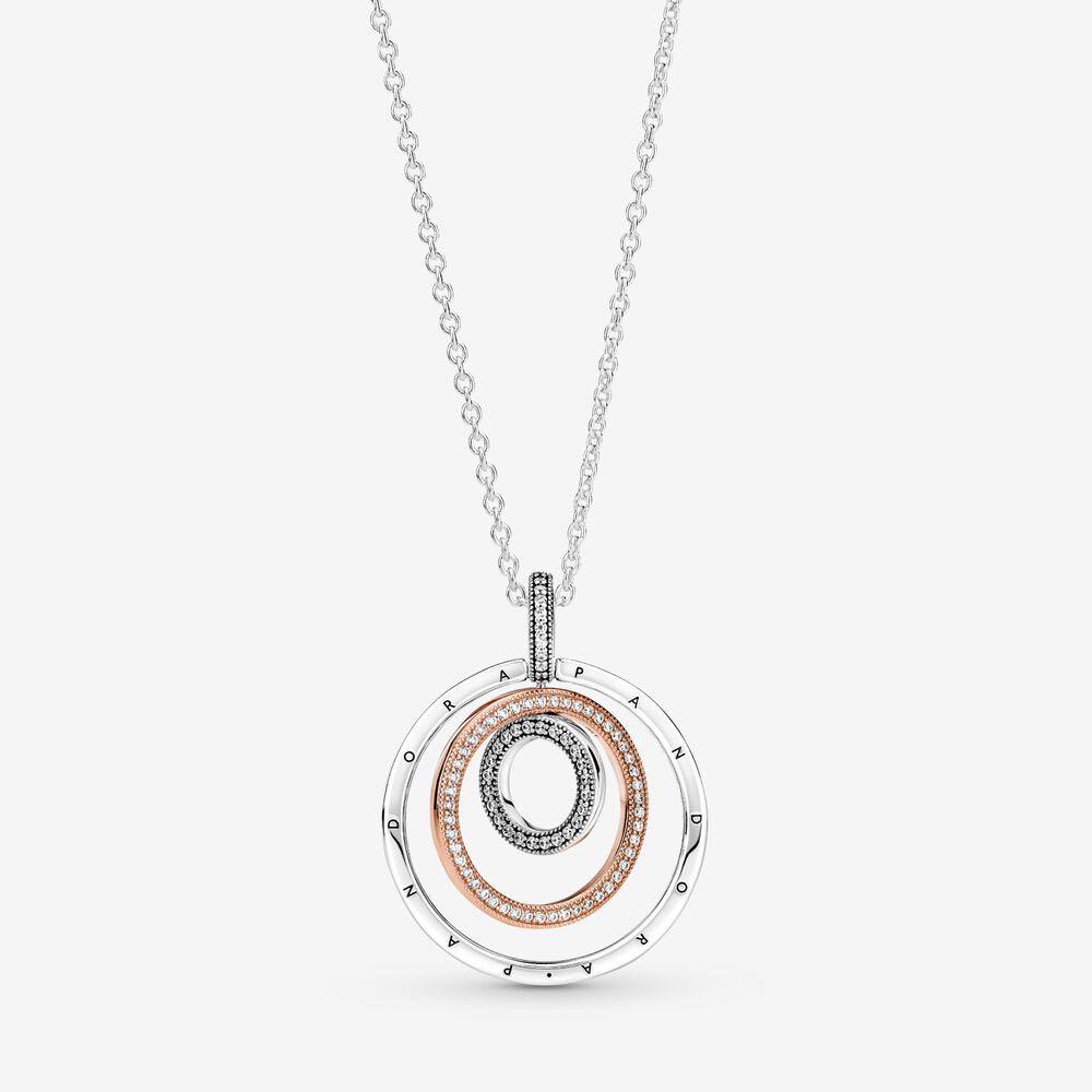 Pandora Authentic Logo Circle Pendant & Necklace, Luxury, Accessories ...