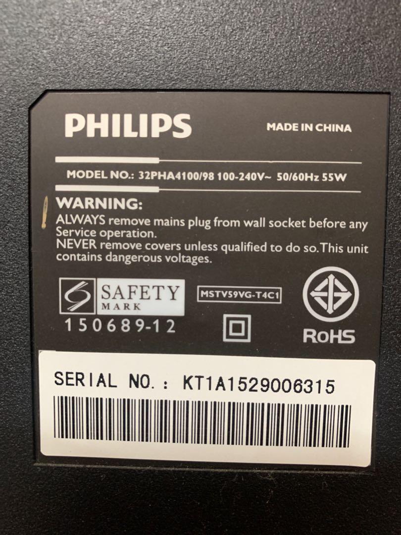 Phillips 32 inch TV HDMI USB VGA, TV & Home Appliances, TV ...