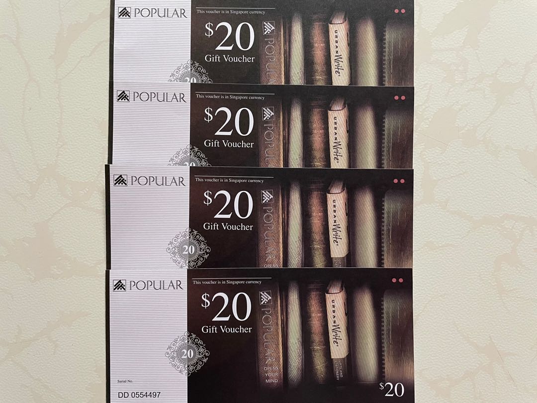 Popular Voucher $80, Tickets & Vouchers, Vouchers on Carousell