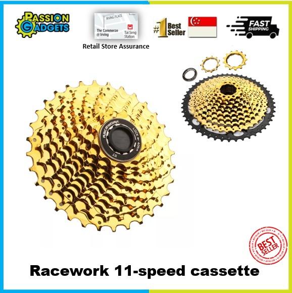 Racework 11 Speed Cassette Gold 11-28T bicycle bike ebike mtb mini velo ...