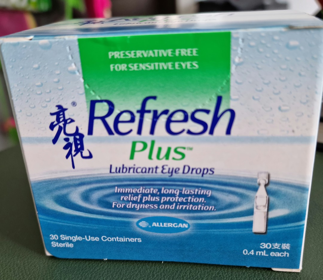 Refresh PLUS eye drop vials $15/- per box of 30 vials, Health ...