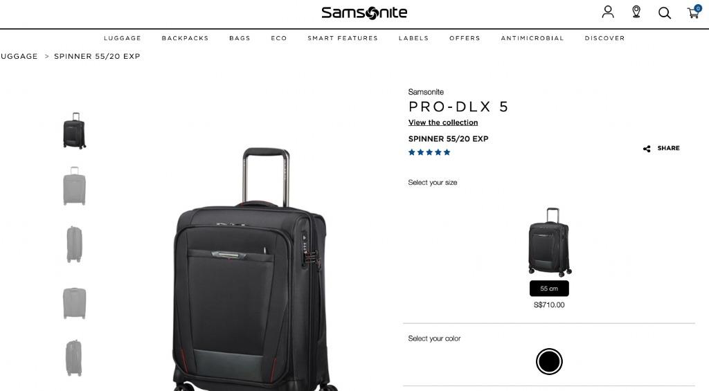 Samsonite Pro-DLX 5 Spinner 55/20 Expandable Luggage Carry On (Bought ...