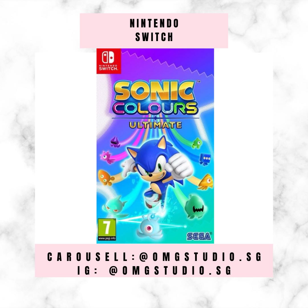 Sonic colors colours ultimate Nintendo switch game, Video Gaming, Video ...