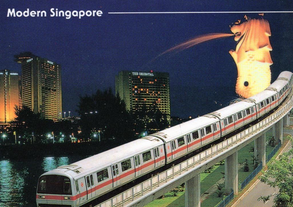 S'pore Iconic MRT System & Marina Square At Night] (Rare Vintage ...