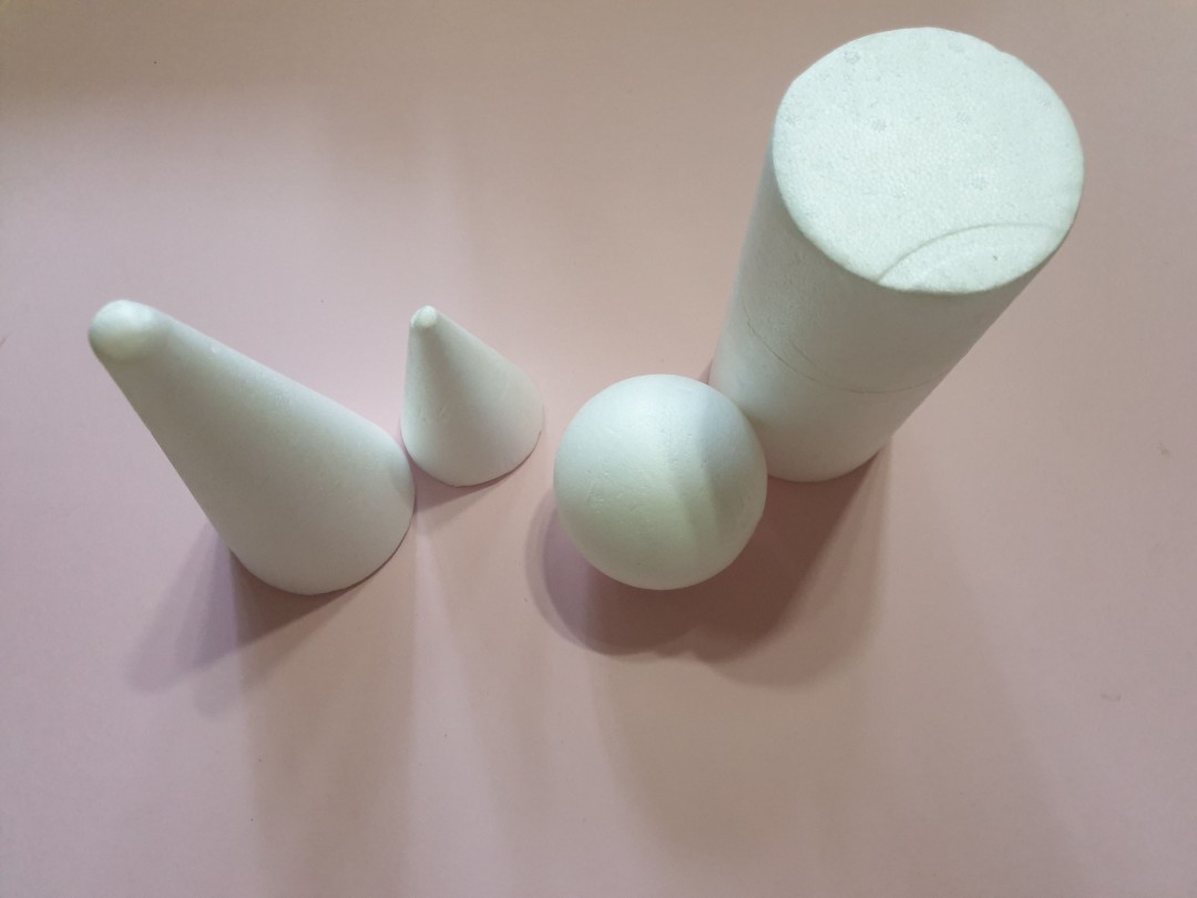 Styrofoam blocks (assorted 3D shapes), Hobbies & Toys, Stationery ...