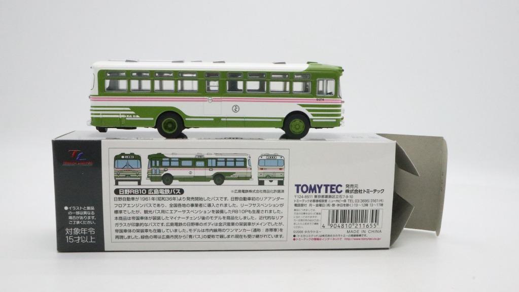 Tomy Tomytec 1/64 LV-23d Hino RB10 Type Bus 1961 日野廣島電鐵巴士, 興趣及遊戲, 玩具 ...