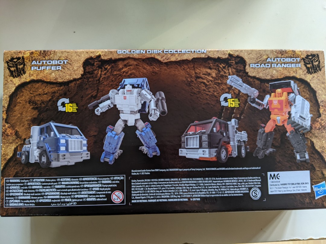 Transformers WFC Kingdom Golden Disk Collection - Autobot Puffer + Road ...