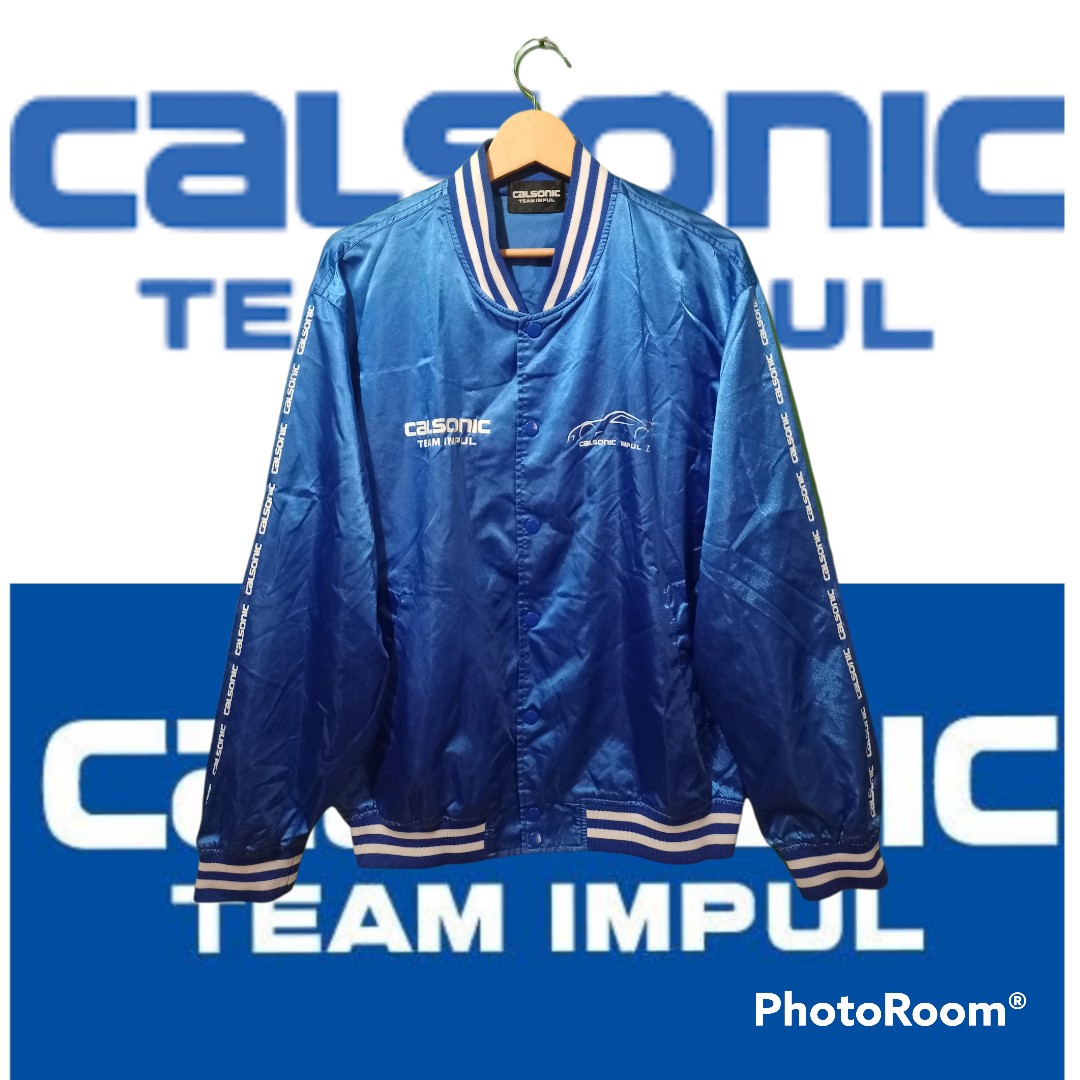 VINTAGE CALSONIC TEAM IMPUL Z SATIN JACKET, Men's Fashion, Coats ...