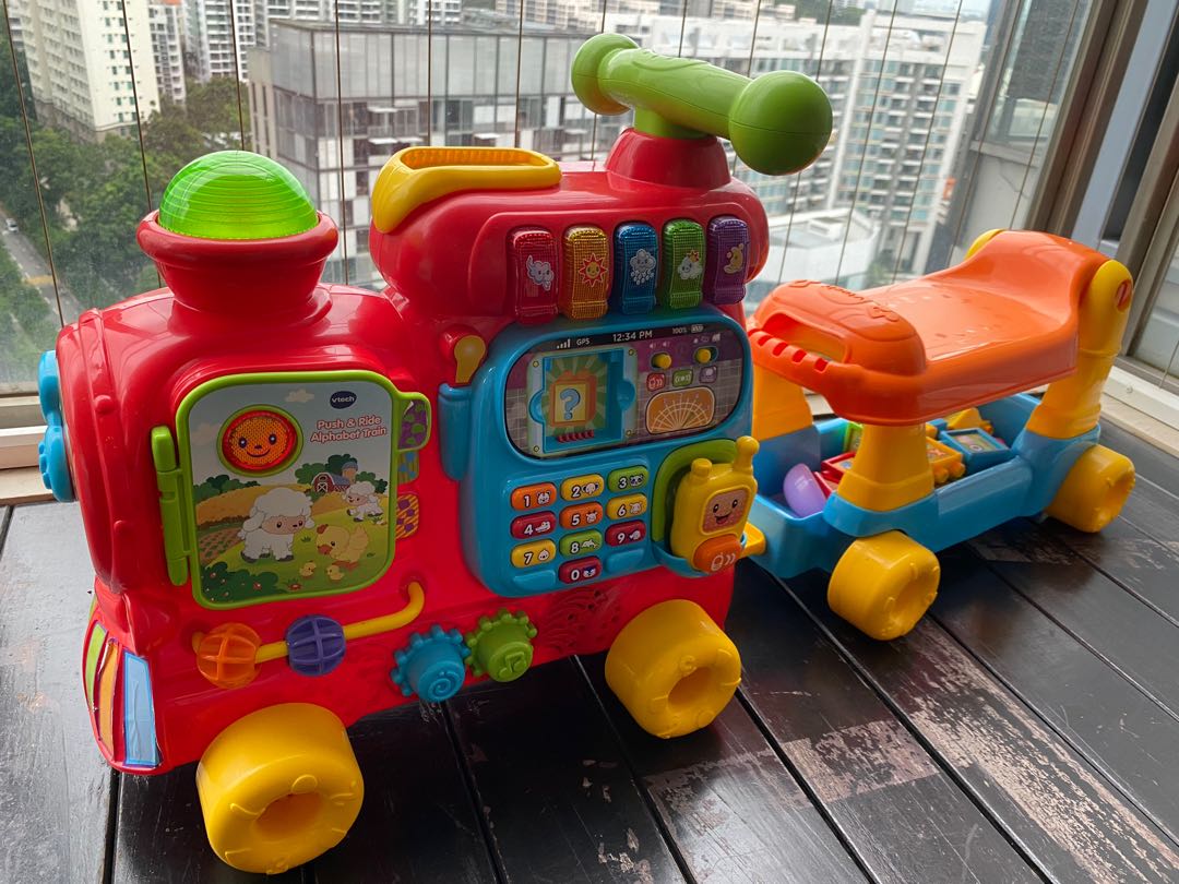 Vtech train- stand to sit alphabets train, Babies & Kids, Infant ...