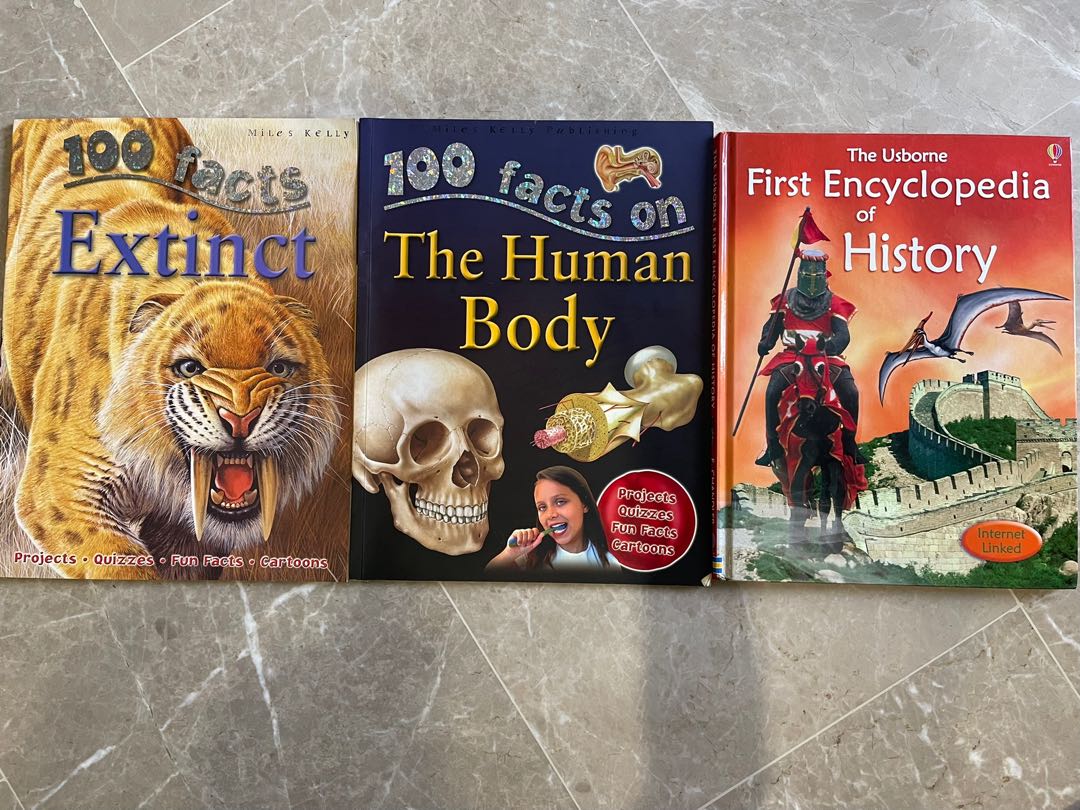 book sale: 100 facts books - extinct, the human body, The Usborne First ...