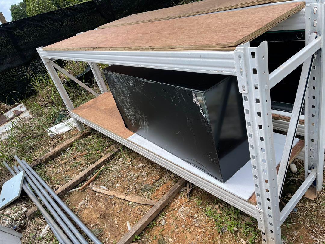 10ft by 2ft racking system, heavy-duty racks with wooden support base ...