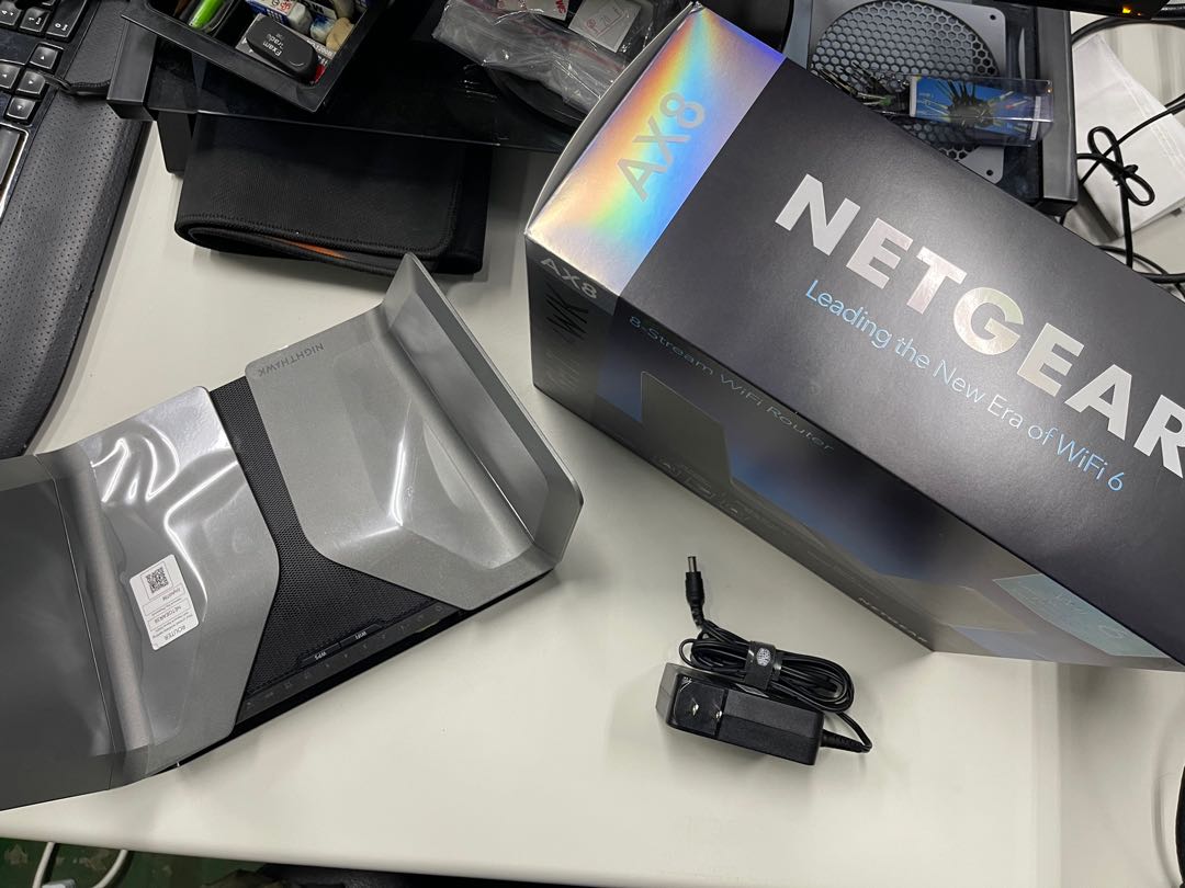 🔥 NETGEAR RAX80 夜鷹 AX6000 8串流 WiFi 6 智能路由器 分享器 支援iPhone, 家具及居家用品, 安全及門鎖 ...