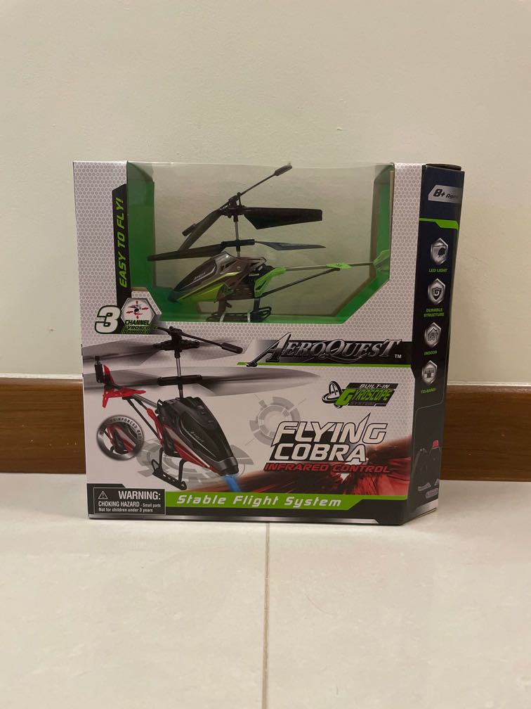 AeroQuest RC Helicopter - Flying Cobra - Green, Hobbies & Toys, Toys ...