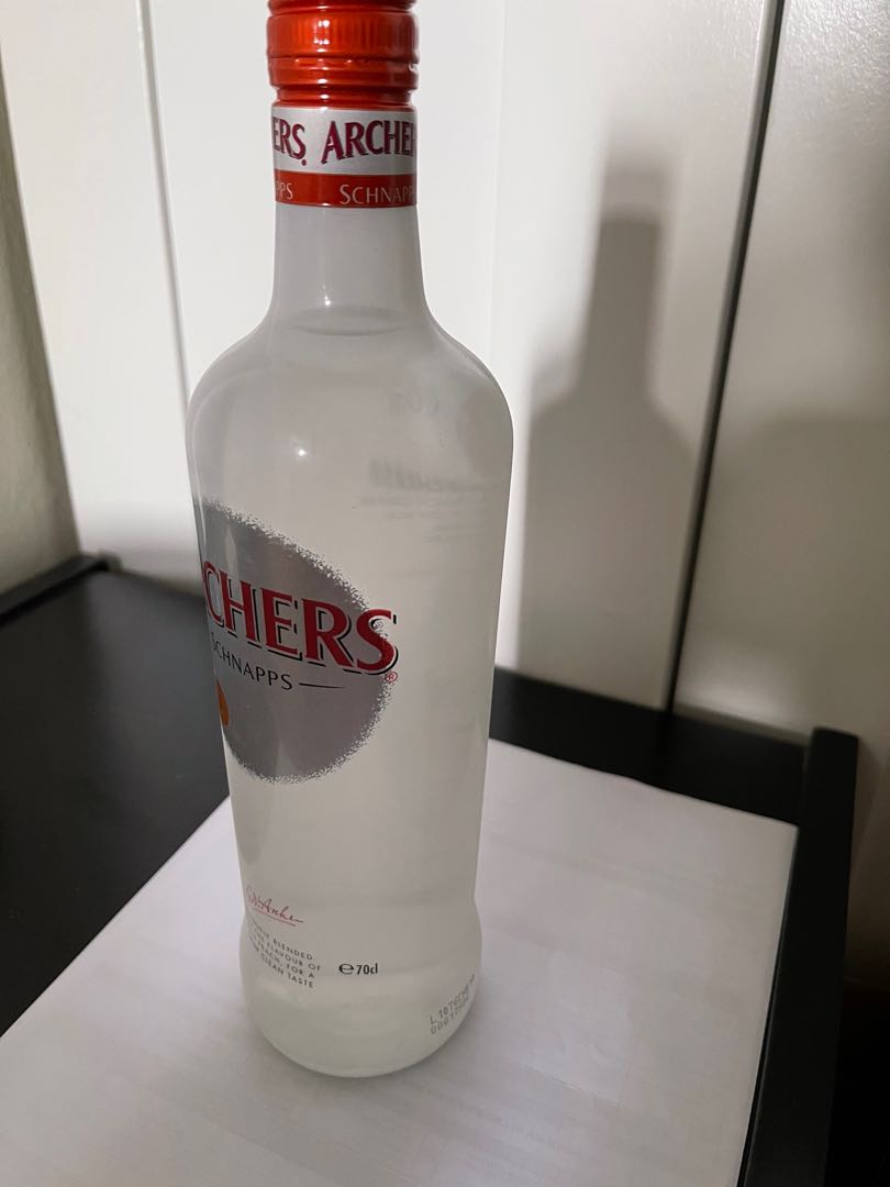 Archers Peach Schnapps Liqueur, Food & Drinks, Beverages on Carousell
