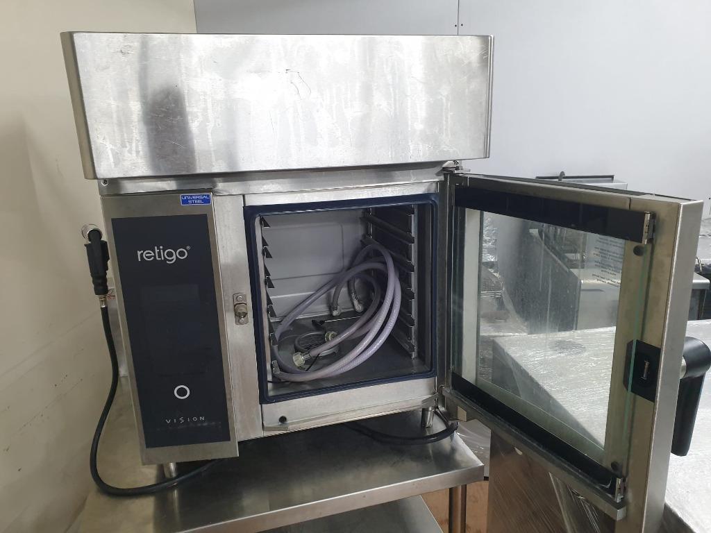 COMBI OVEN 6 TRAY RETIGO COMBI OVEN C/W SELF CONDENSATE EXHAUST USED ...