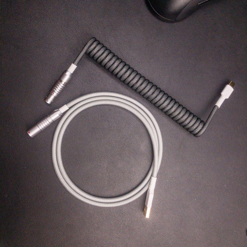Custom Coiled Type C Keyboard Cable w/ Push Pull FEMO on Carousell