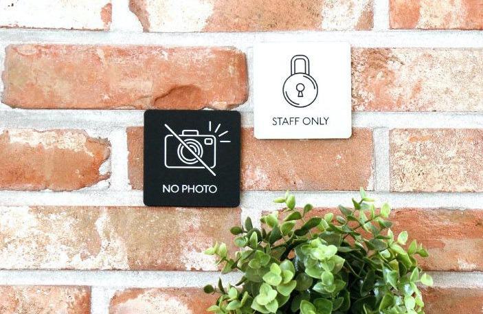 [Dekorea] Sandwich Door Sign Square Plate / EVA Notice Plate / Small ...