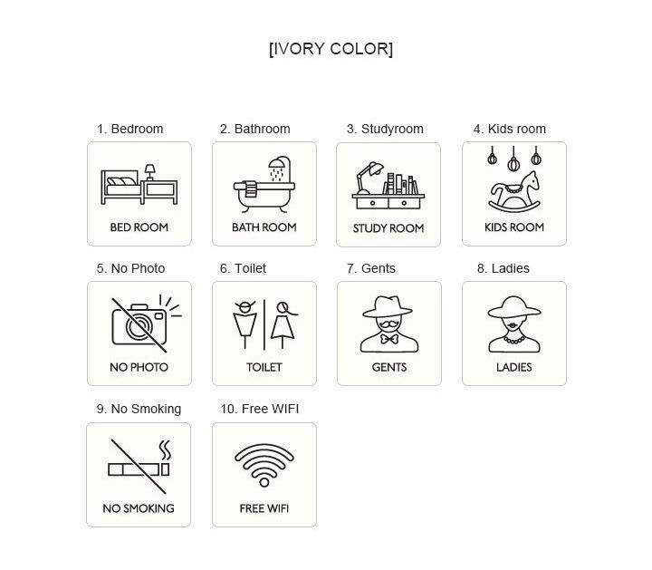 [Dekorea] Sandwich Door Sign Square Plate / EVA Notice Plate / Small ...