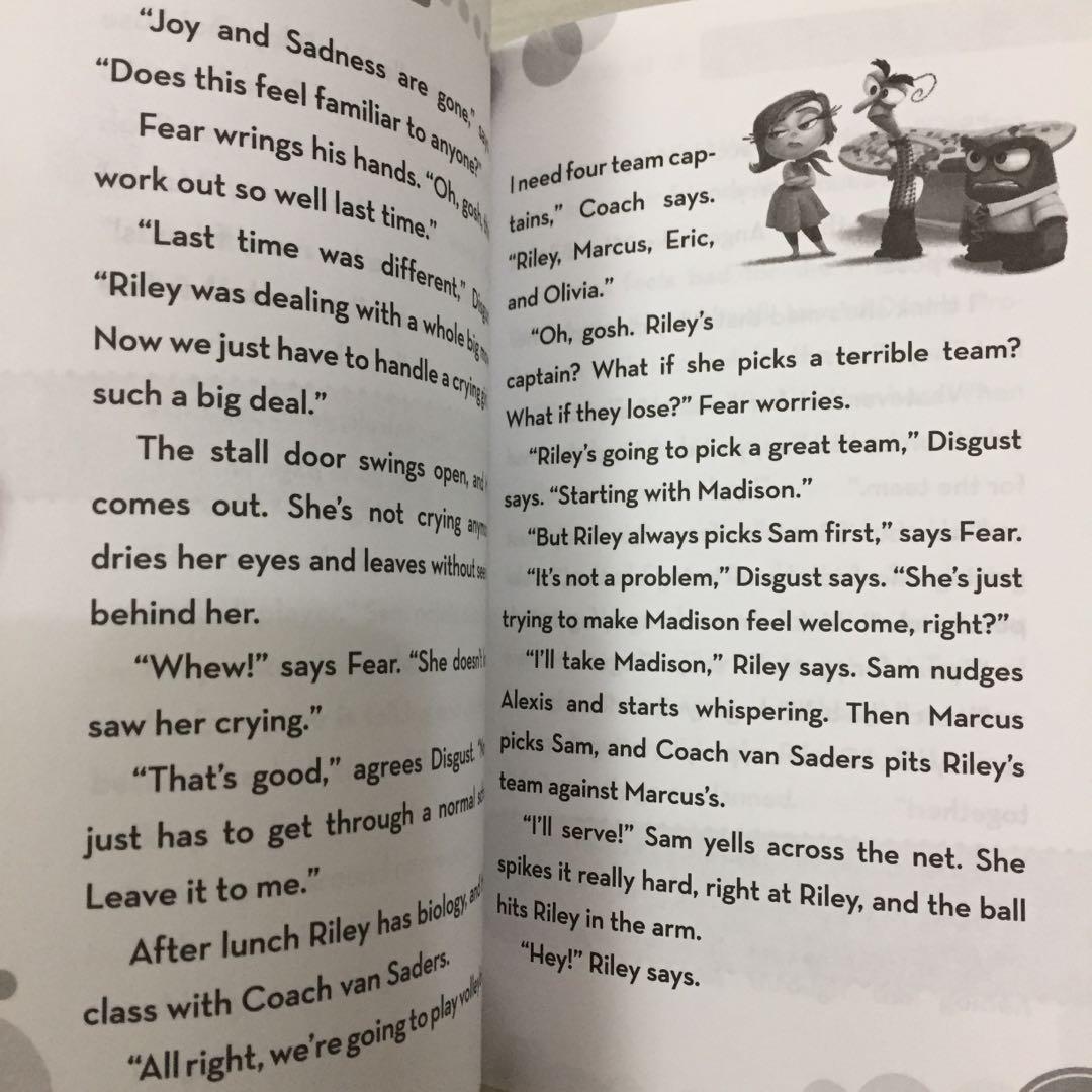 Disney book inside out. Sadness saves the day, 興趣及遊戲, 書本 & 文具, 小朋友書 ...