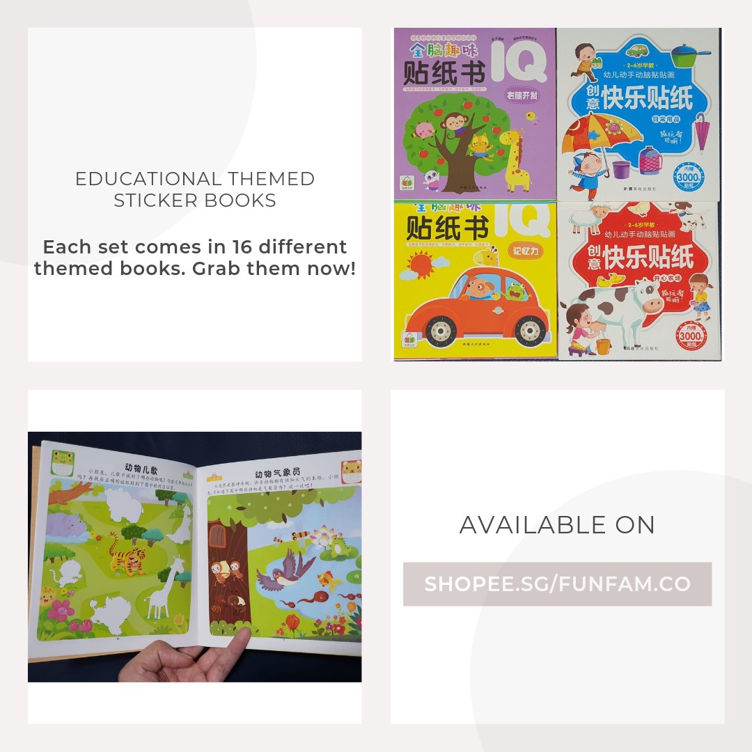 Educational Books with Stickers, Hobbies & Toys, Books & Magazines ...