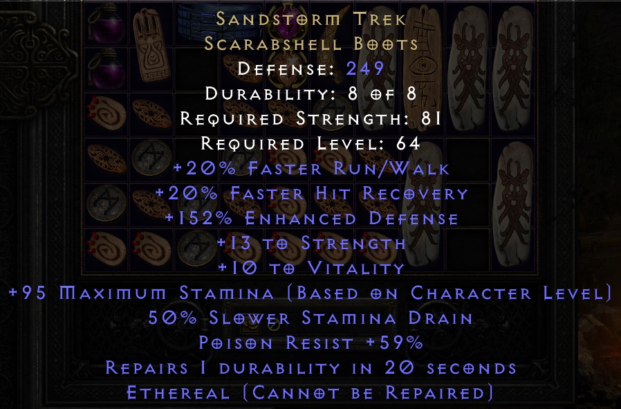 Ethereal Sandstorm Trek Scarabshell Boots, Video Gaming, Gaming ...