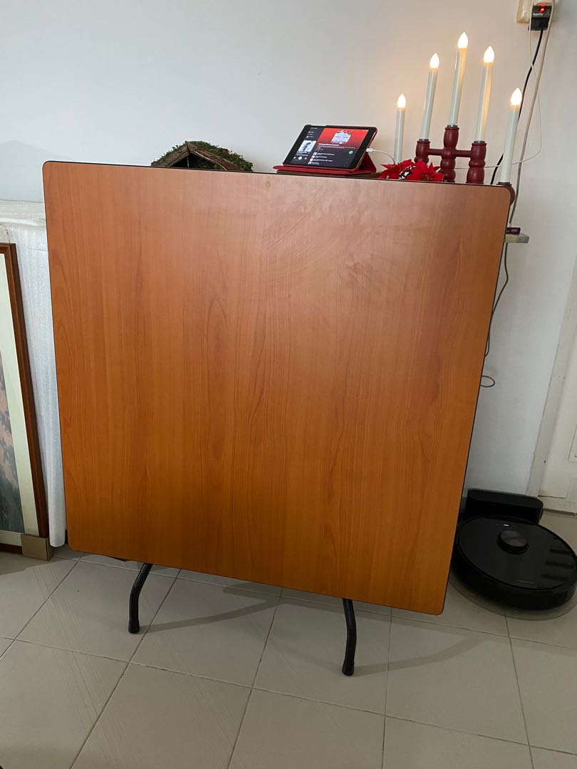 Solid Folding Table 90x90cm. 75cm tall, Furniture & Home Living ...