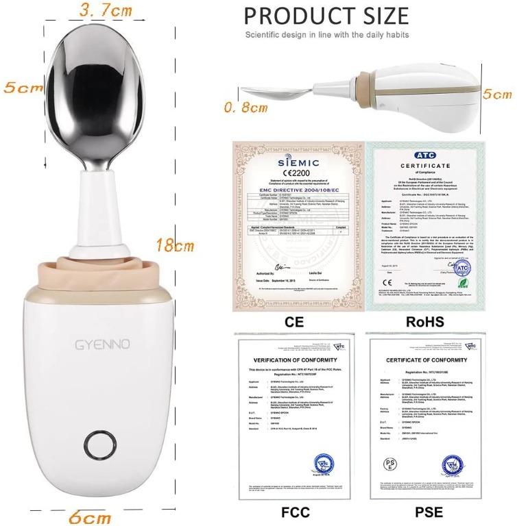 GYENNO Steady Spoon for Parkinson, with Self Stabilizing Control Module ...